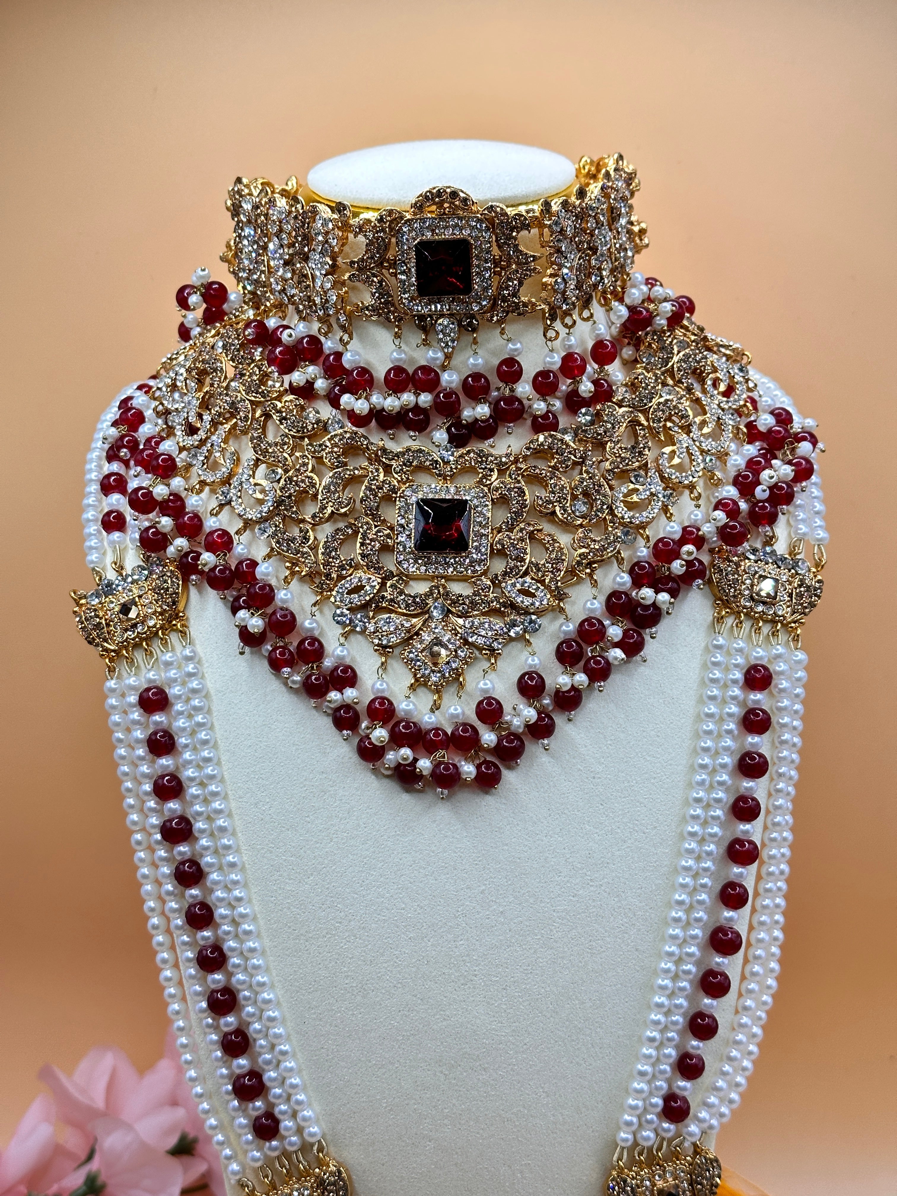 Maroon Nazima Pakistani Bridal Set – Affinity Giya