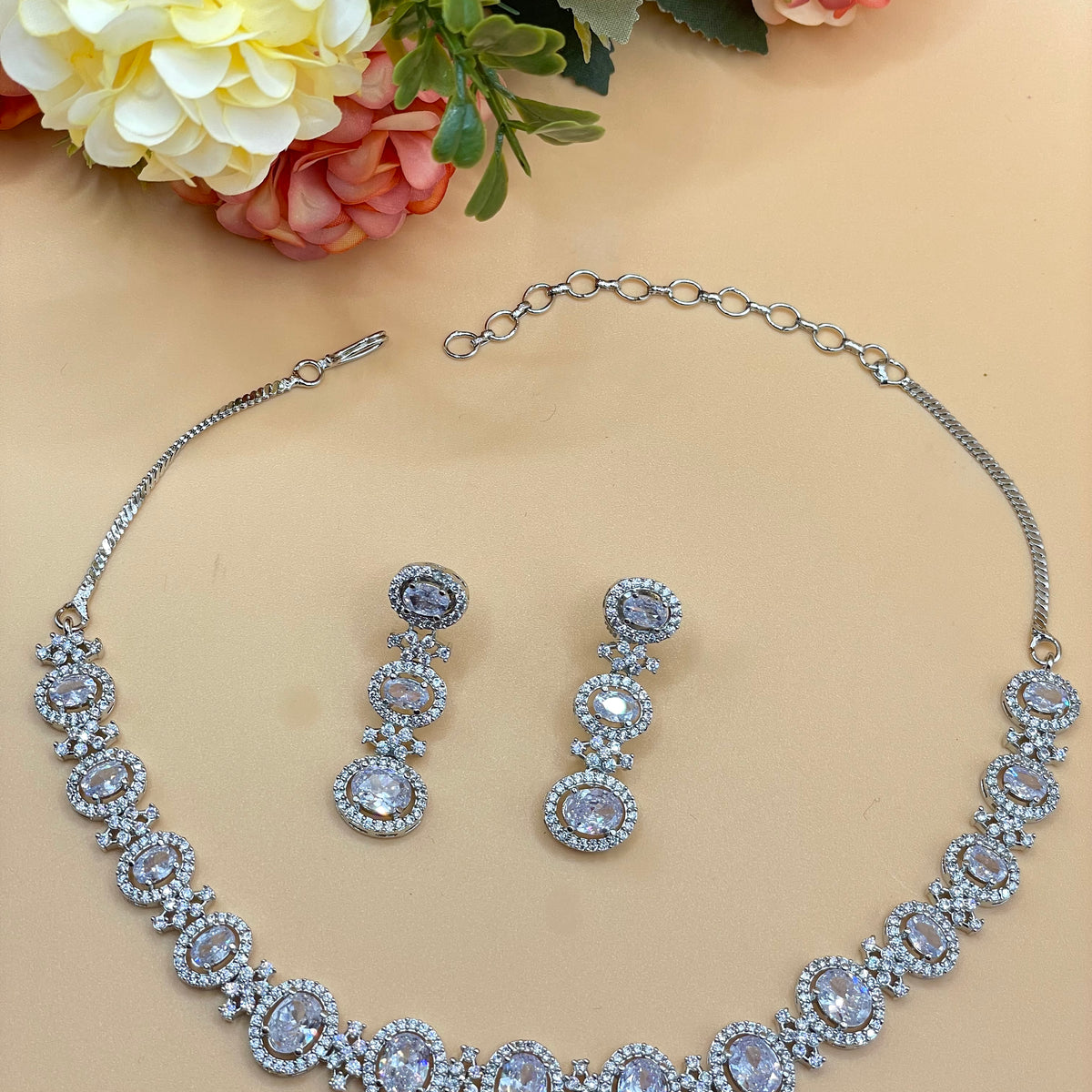 American Diamond Necklace Set – Affinity Giya